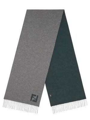 Fendi Scarf With Fringes - Grey
