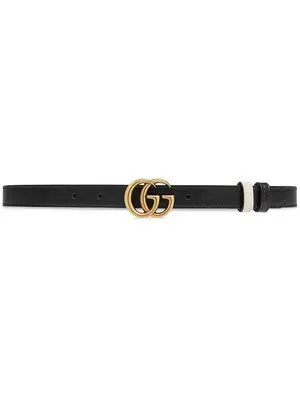 Gucci Gg Marmont Leather Belt - White