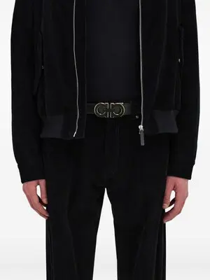 FERRAGAMO Reversible Gancini Belt - Black
