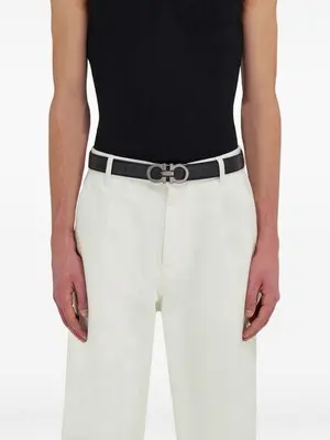 FERRAGAMO Reversible Gancini Belt - Black