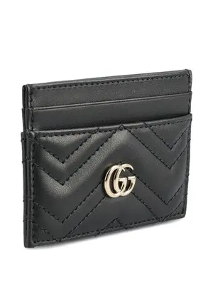 Gucci Gg Marmont Leather Card Case - Black