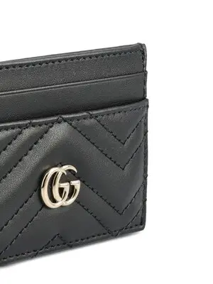 Gucci Gg Marmont Leather Card Case - Black