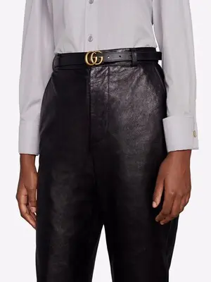 Gucci Gg Marmont Leather Belt - Pink