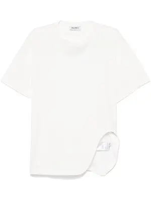 Attico Asymmetric Cotton T-shirt - White