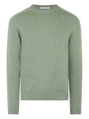 Boglioli Round Neck Wool Sweater - Blue