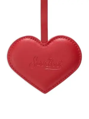 MC2 SAINT BARTH Leather Heart Charm Bag - Red