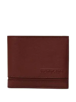 FERRARI Leather Wallet With Logo - Brown