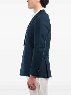 Boglioli Double-breasted Wool Jacket - Blue