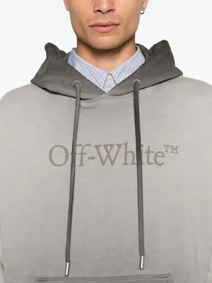 Off-White Logo Hoodie - Grey