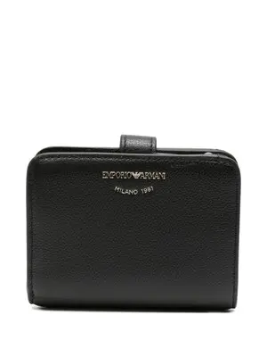 Emporio Armani Leather Bifold Wallet - Black