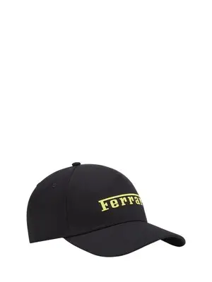 FERRARI Baseball Cap With Logo - Black