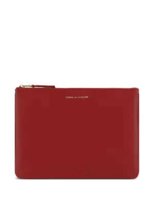 Comme Des Garçons Leather Cit Card Case - Red