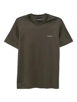 Emporio Armani Logo Cotton Blend T-shirt - Green
