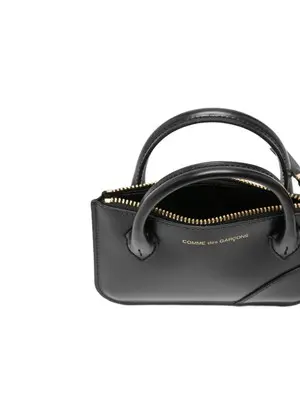 Comme Des Garçons Leather Credit Card Case - Black