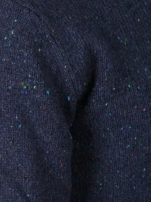 KANGRA Round Neck Fine Wool Sweater - Blue