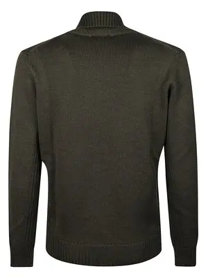 KANGRA Turtleneck Fine Knit Pullover - Green