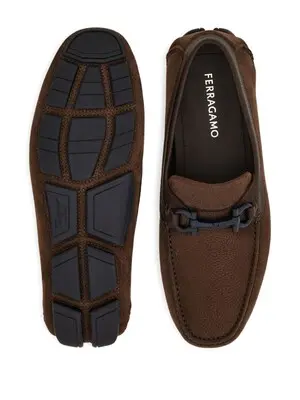 FERRAGAMO Leather Loafers - Brown