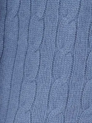 DRUMOHR Roundneck Braided Wool Sweater - Blue