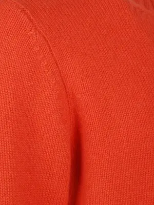 Soft Goat Round Neck Sweater - Orange