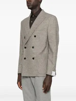 PAOLO PECORA Double-breasted Wool Jacket