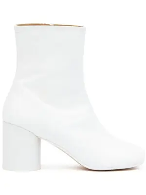 MAISON MARGIELA Leather Ankle Boots - White
