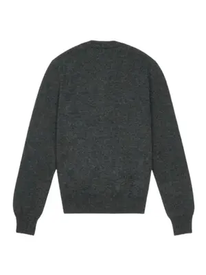 Comme Des Garçons Wool Cardigan With Heart - Grey