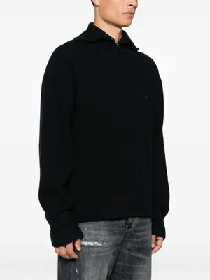 Emporio Armani Wool Turtle-neck Jumper - Blue