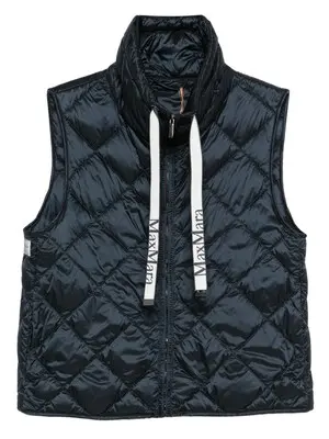 Max Mara Quilted Down Vest - Blue