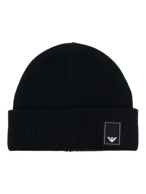 Emporio Armani Wool Beanie - Blue