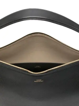 TOTEME Medium Leather Tote Bag - Black