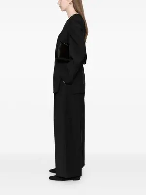 TOTEME Wool Drawstring Trousers - Black