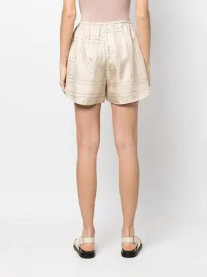 TOTEME Silk Pajama Shorts - White