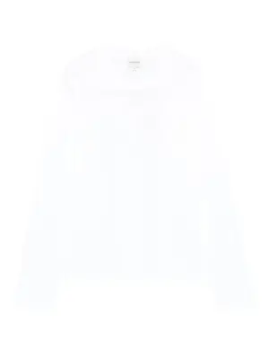 HERSKIND Cotton Crewneck Pullover Sweater - White