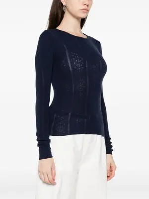 HERSKIND Wool Crewneck Sweater - Blue