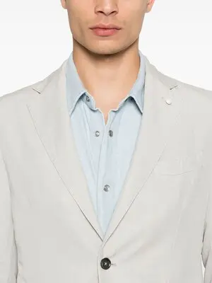 LUIGI BIANCHI Cotton Jacket - Grey