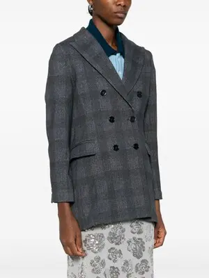 CIRCOLO 1901 Cotton Blend Double-breasted Jacket - Blue