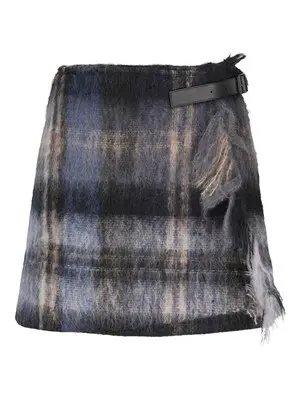 Loewe Wool Blend Mini Skirt - Blue