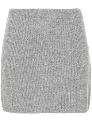 Sportmax Wool Knitted Skirt - Grey