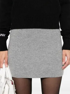 Sportmax Wool Knitted Skirt - Grey