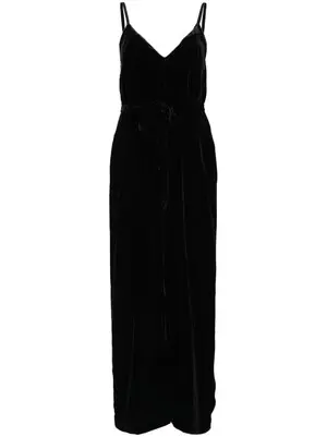 GOLDHAWK Velvet Jumpsuit - Black