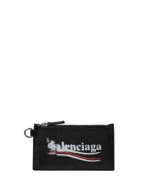 Balenciaga Leather Card Case - Black