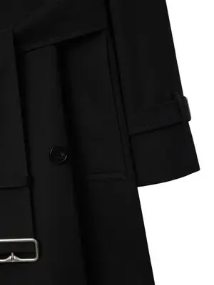 Burberry Cotton Gabardine Trench Coat - Black