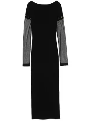 Sportmax Knitted Long Dress - Black