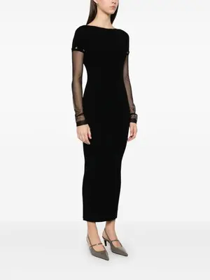 Sportmax Knitted Long Dress - Black