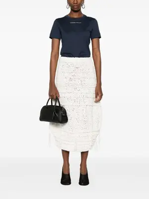 Max Mara Logo Cotton T-shirt - Blue