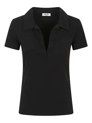 BASE Cotton Polo Shirt - Black