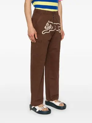 ICECREAM Running Dog Cargo Trousers - Brown