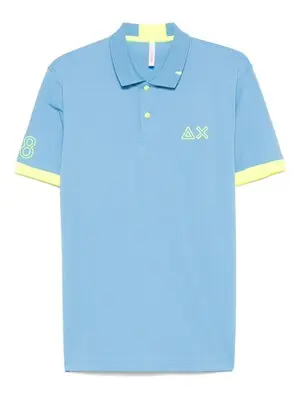 SUN 68 Polo Shirt With Logo - Blue