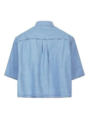 SOSUE Denim Cotton Shirt - Sky Blue