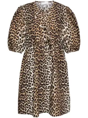GANNI Organic Cotton Mini Dress - Multi